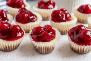 Cherry Cheese Tarts (Mini Cheesecakes) - Mrs Bishop